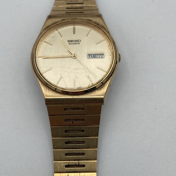 Seiko | Accessories | Vintage Seiko 6533800 Gold Tone Watch Untested As ...